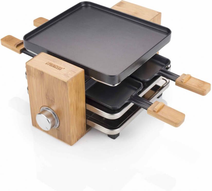 Princess Gourmetstel Pure 4 zwart 700 W 162900 - Ovenwebshop.nl
